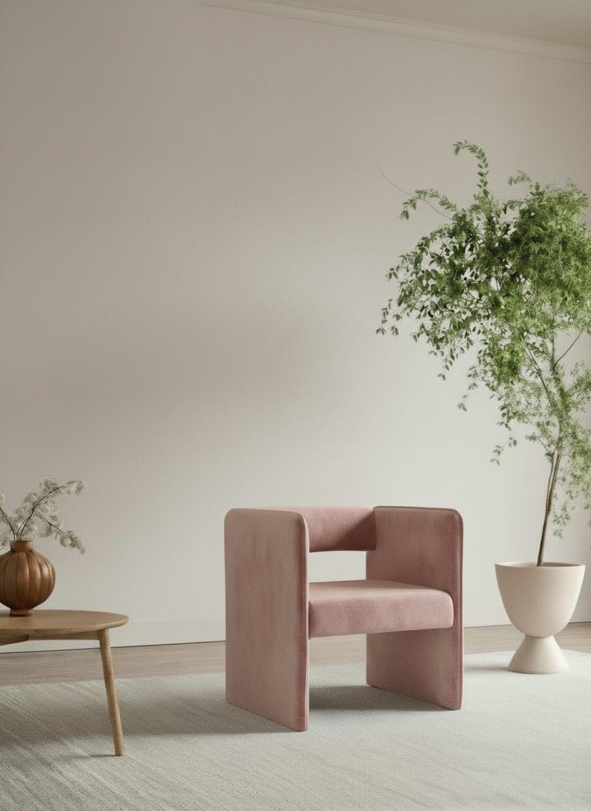 Кресло Меркурий с подлокотниками пудровый велюр в офис, дом, салон красоты, прихожую, гостиную, в зону ожидания.