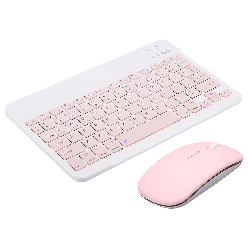 10 inch Portable BT Keyboard Combo 78 Keys Rechargeable Keyboard 3-gear DPI Adjustable Wide Compatibility Pink Black Yellow Green 800-1200-1600DPI V3.0 V5.0 150mAh 1*AA 24.5*15*0.6cm 11*5.8*2.5cm 176g 47.6g