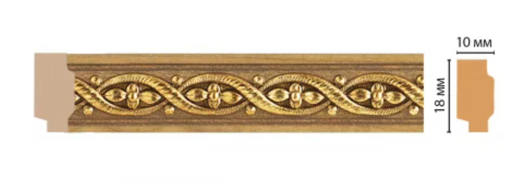 Молдинг Decomaster 158-4ДМ В18хШ10хД2400 мм / Декомастер.