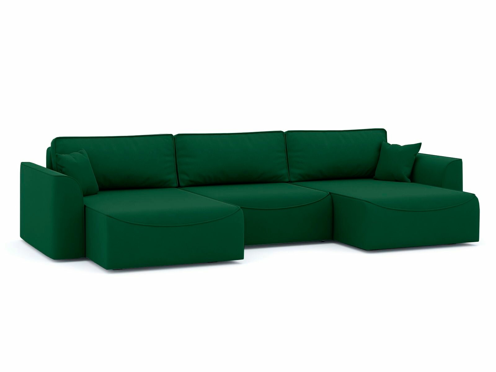 П-образный диван Рафаэль, НПБ, велюр Зара Малахит 33