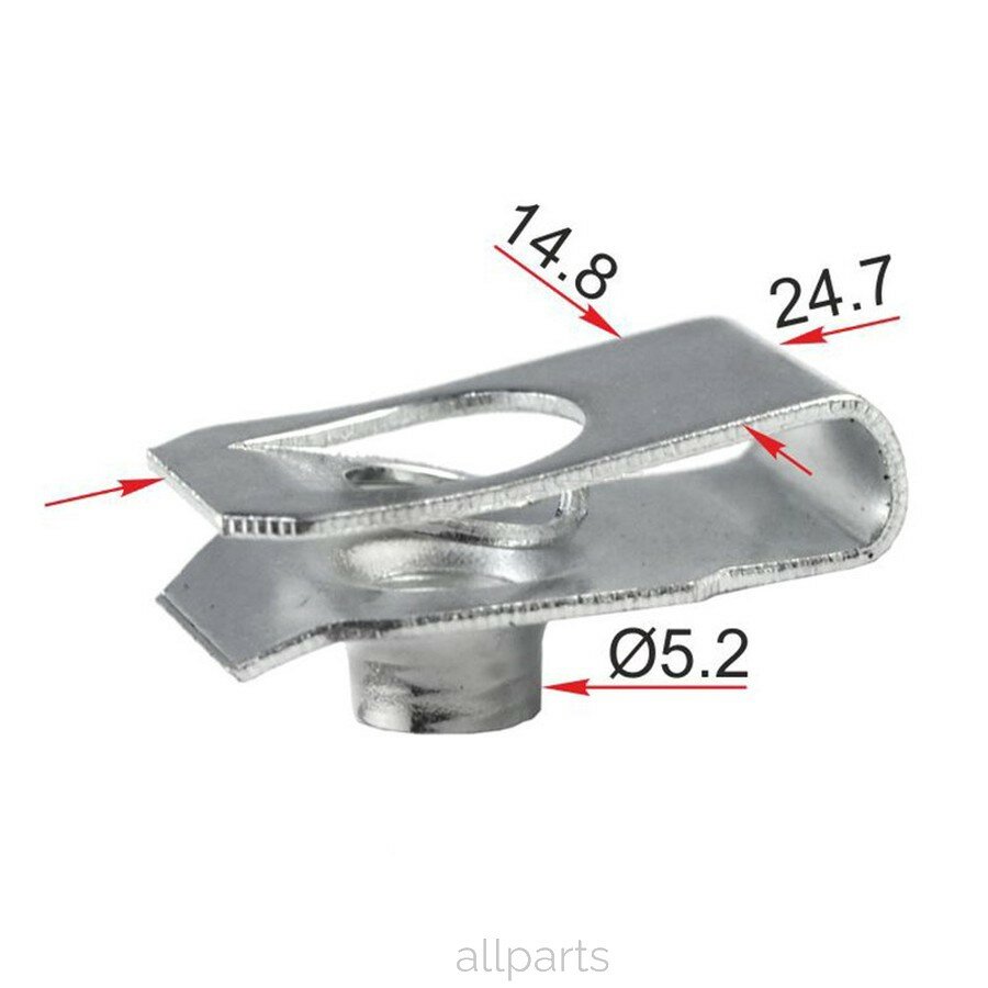 SAT ST-M12645 Зажим металлический под болт GM (Продажа по 10шт)