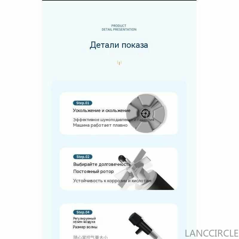 Встроенный фильтр SOBO, универсальный отвод воды, 3 Вт 1800Л/ч, включая губку, высота 39,5 см, подходит для аквариума 80-100 см LANCCIRCLE