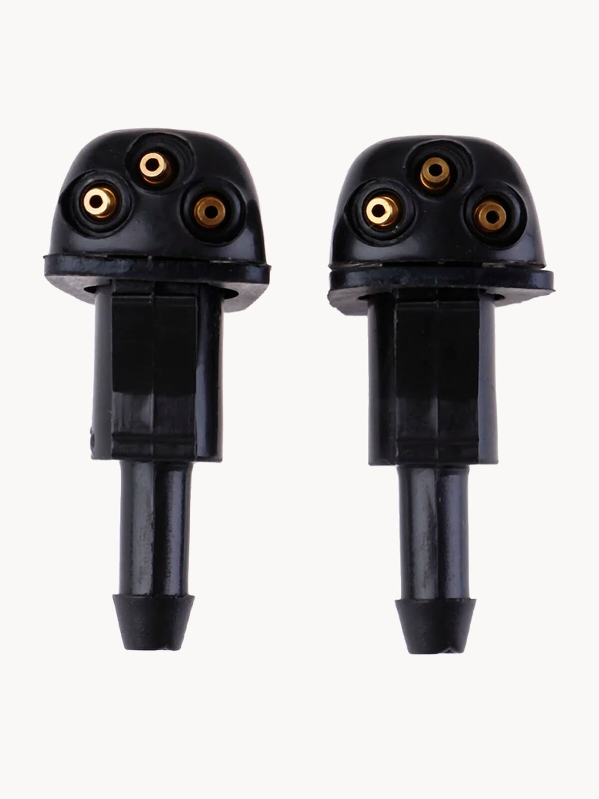 Форсунки омывателя лобового стекла, 3 струи, универсальные. Жиклер стеклоомывателя. 2шт в комплекте.