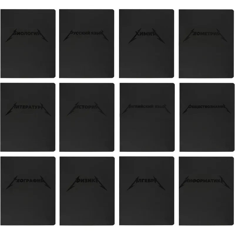 Тетрадь предметная набор Комус Класс Металика 12 шт, 48, А5