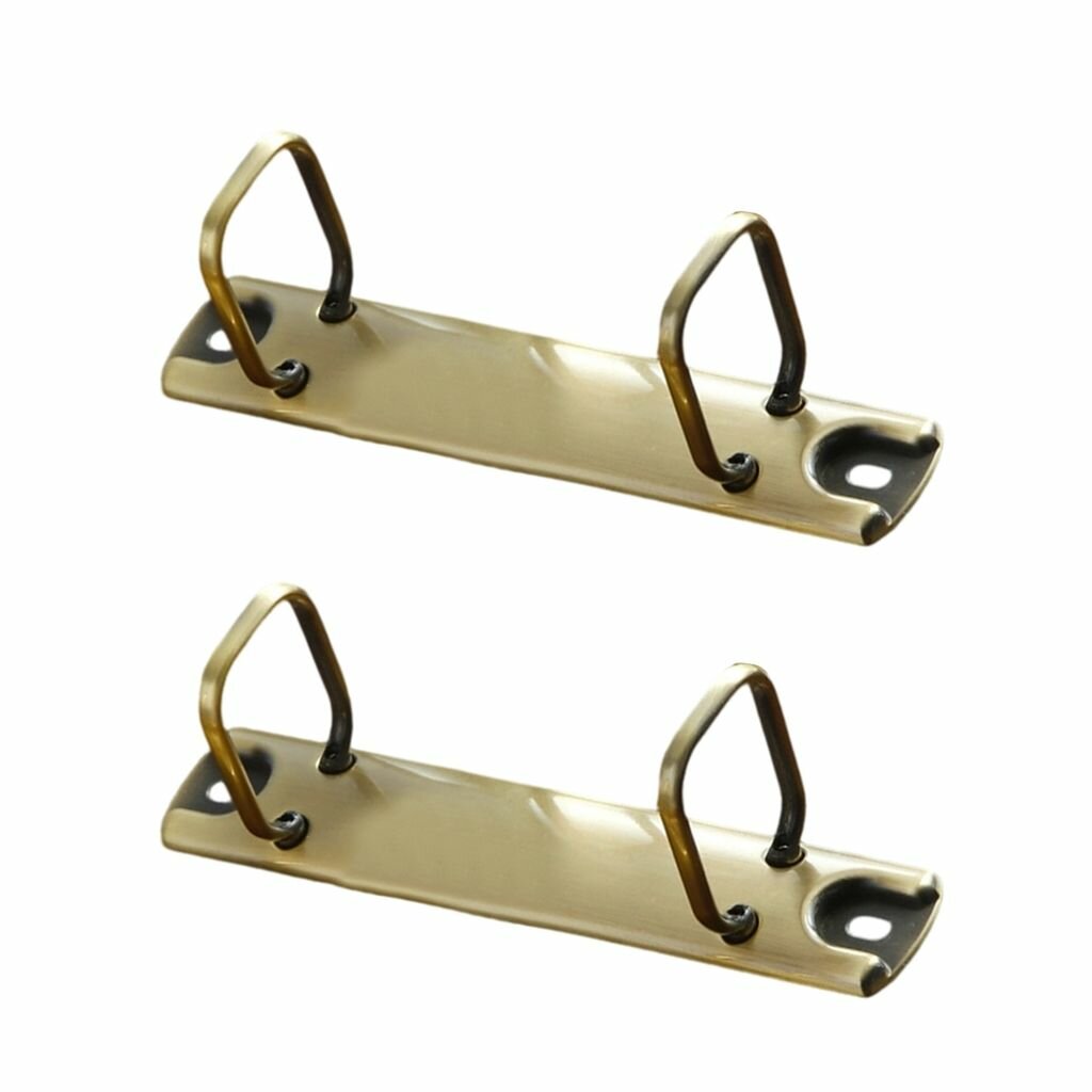 1 комплект из 2 металлических папок-переплетов с двумя отверстиями-маленькая голубая бронза