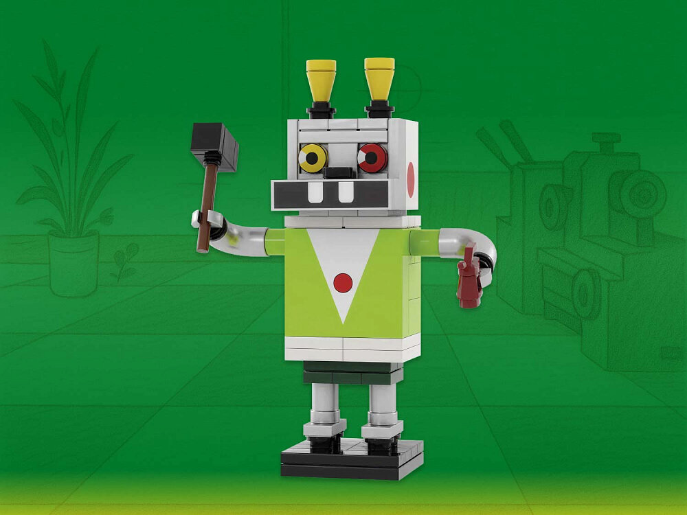 Конструктор Brick Labs Союзмультфильм AB-1120 Конструктор Ну, погоди: Заяц-робот