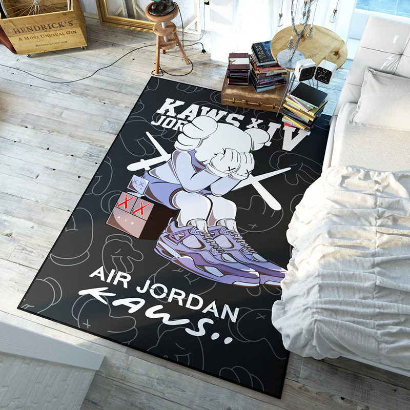 Ковер безворсовыйкавс 80x120см. Коврик универсальный противоскользящий