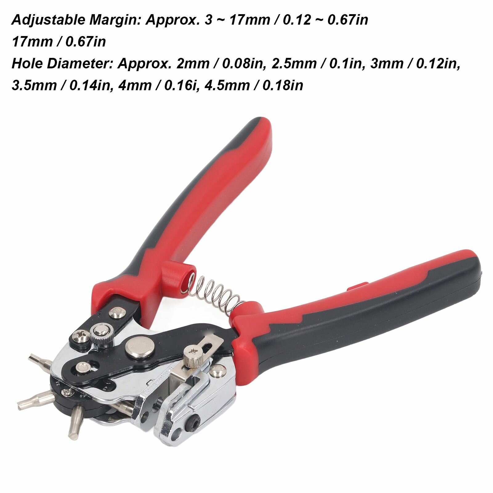 Кожаный дырокол, 6 отверстий, вращающийся на 360 градусов, регулируемый край, V-образный нож, дырокол для ремня