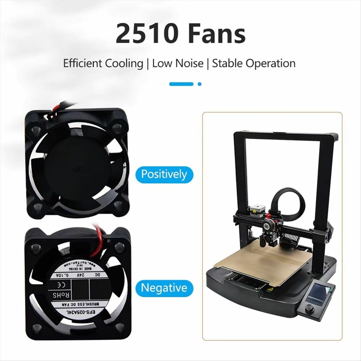 Осевой вентилятор с шарикоподшипником 2510 для 3D-принтера Ender3 V3 SE/CR-10 SE