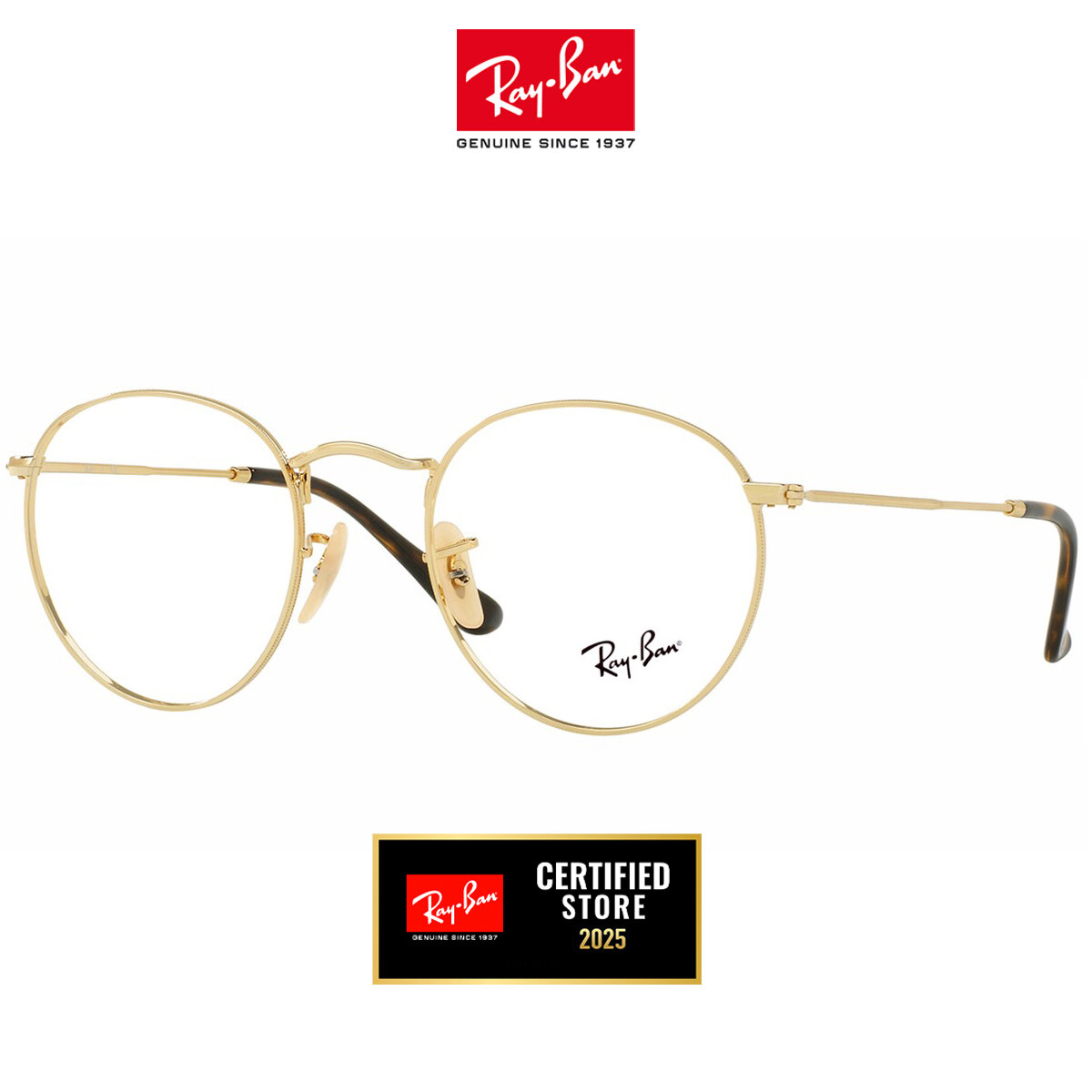 Ray-Ban 3447V 2500 Round Metal Large size 53mm оправа для очков