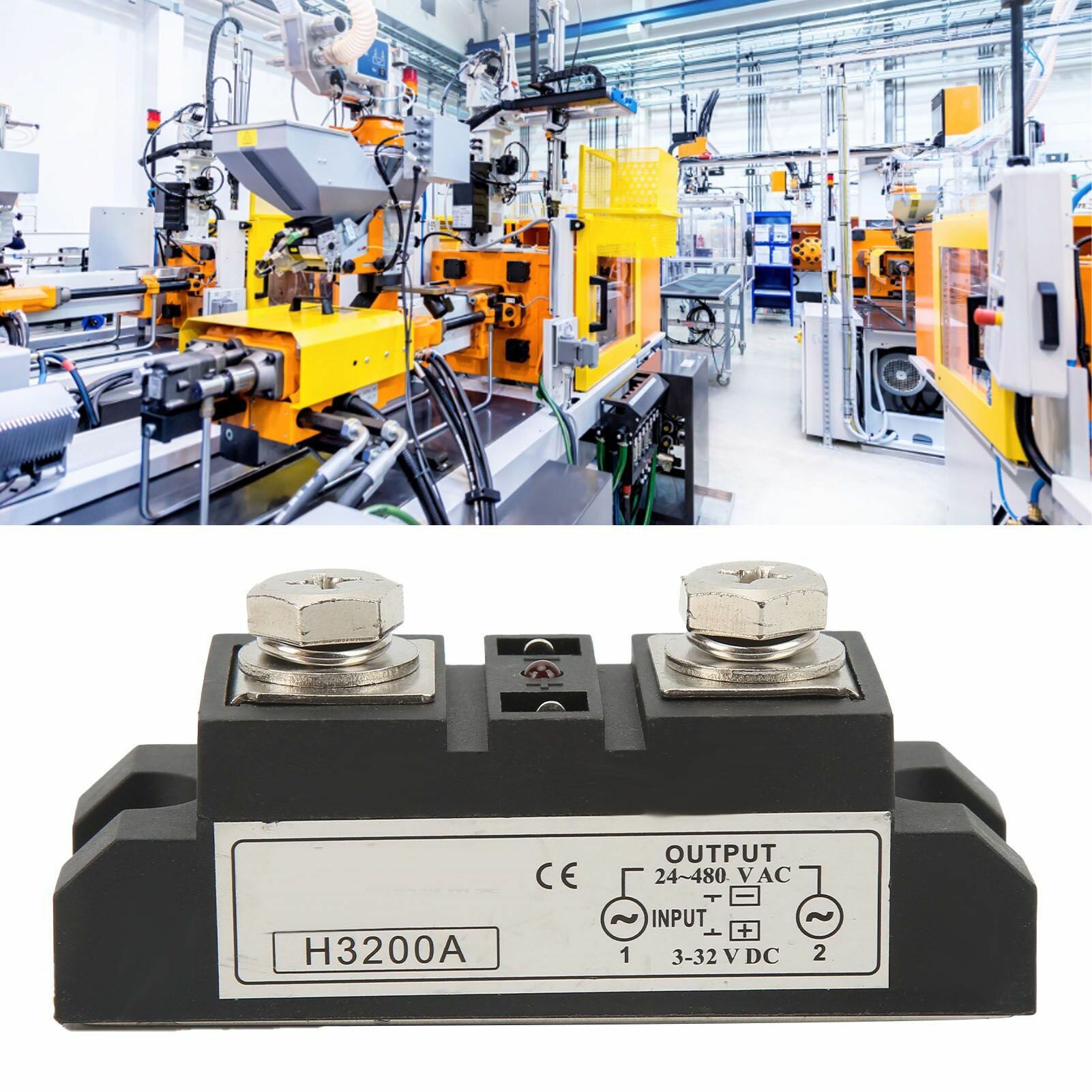 Твердотел. реле, низкое энергопотребление, бесконтактное, 200A, светодиодный индикатор