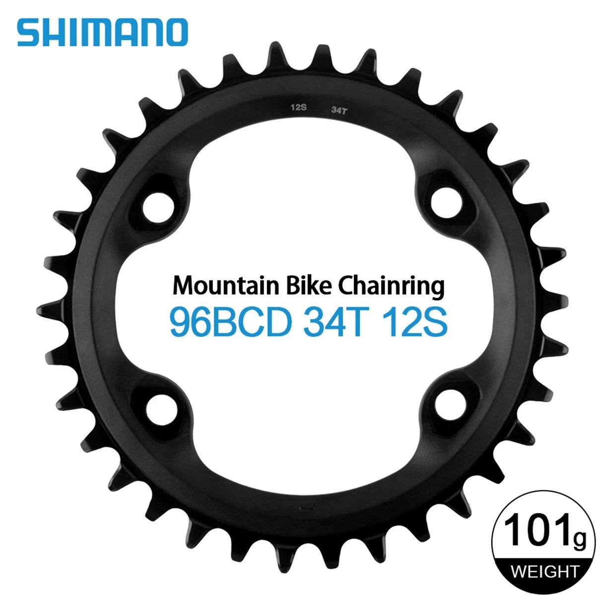 Shimano Mountain Bike Chainring 34T 96BCD 12S