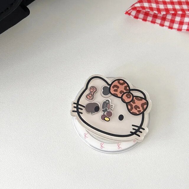 Подставка-шейкер для телефона Sanrio Hello Kitty, стильная настольная выдвижная портативная складная подставка с мультяшным рисунком девочки, под