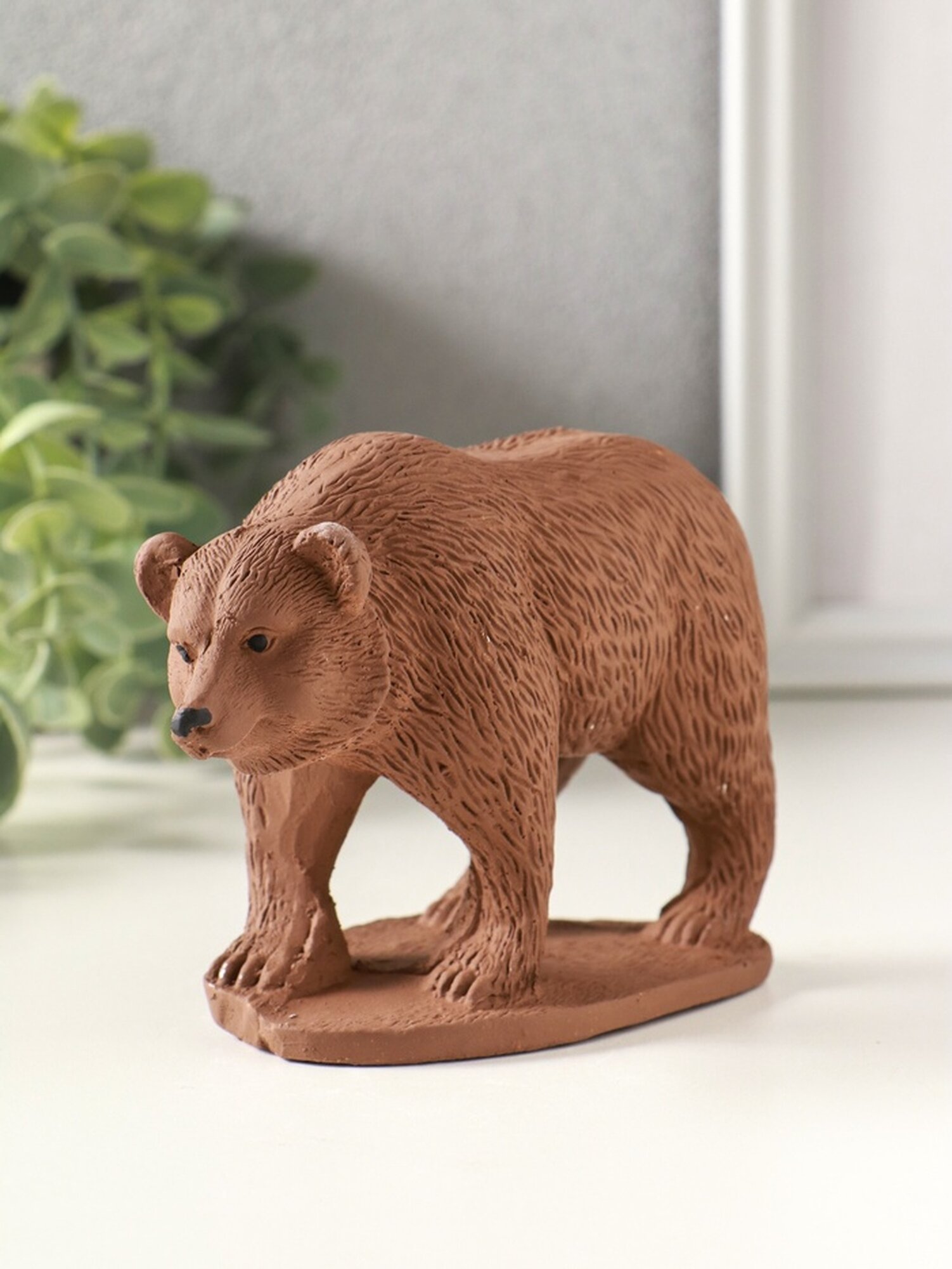 Статуэтка Сима-ленд "Медведь идёт", гипс, 9x12x6 см, цвет коричневый