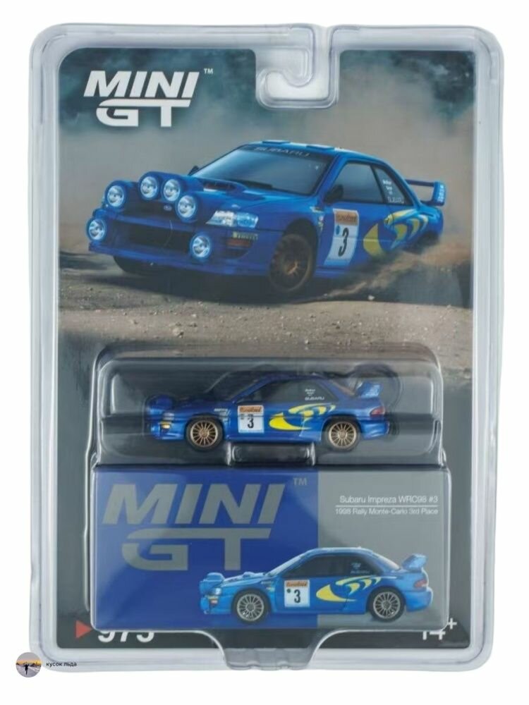Коллекционная модель 1:64 Subaru Impreza WRC'98 раллийный автомобиль, Монте-Карло 1998 (3 место)