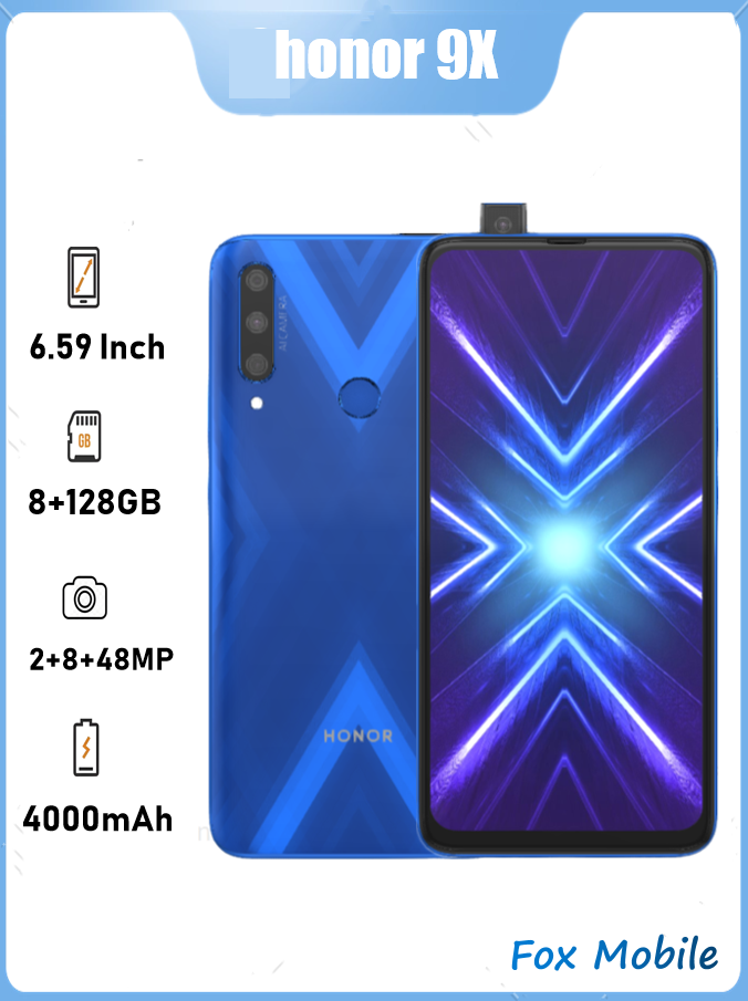Honor Смартфоны Honor 9X 8+128 ГБ Global поддержка Google Мобильные телефоны