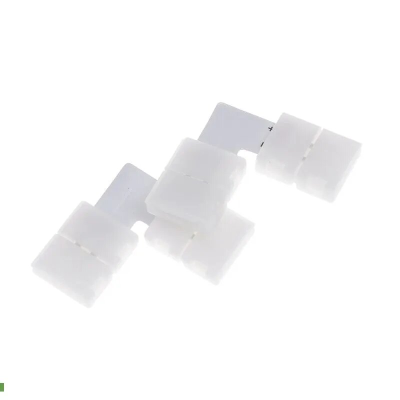 10 шт. Разъем RGB 10 мм ширина 90 градусов под прямым углом 4-контактные угловые зажимы пряжка светодиодная лента адаптер свет аксессуар (белый)