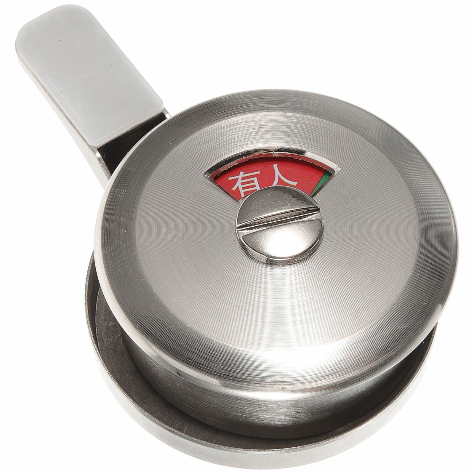 Серебристый индикаторный замок из цинкового сплава для двери ванной комнаты с обозначением занятости