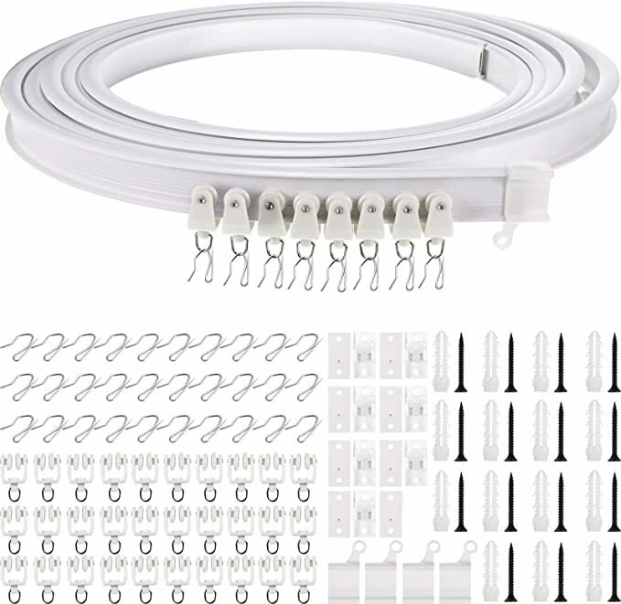 Розничная продажа 5/ 6m карниза, изогнутый карниз, гибкий дугообразный карниз, бесшумный скользящий карниз, включает аксессуары