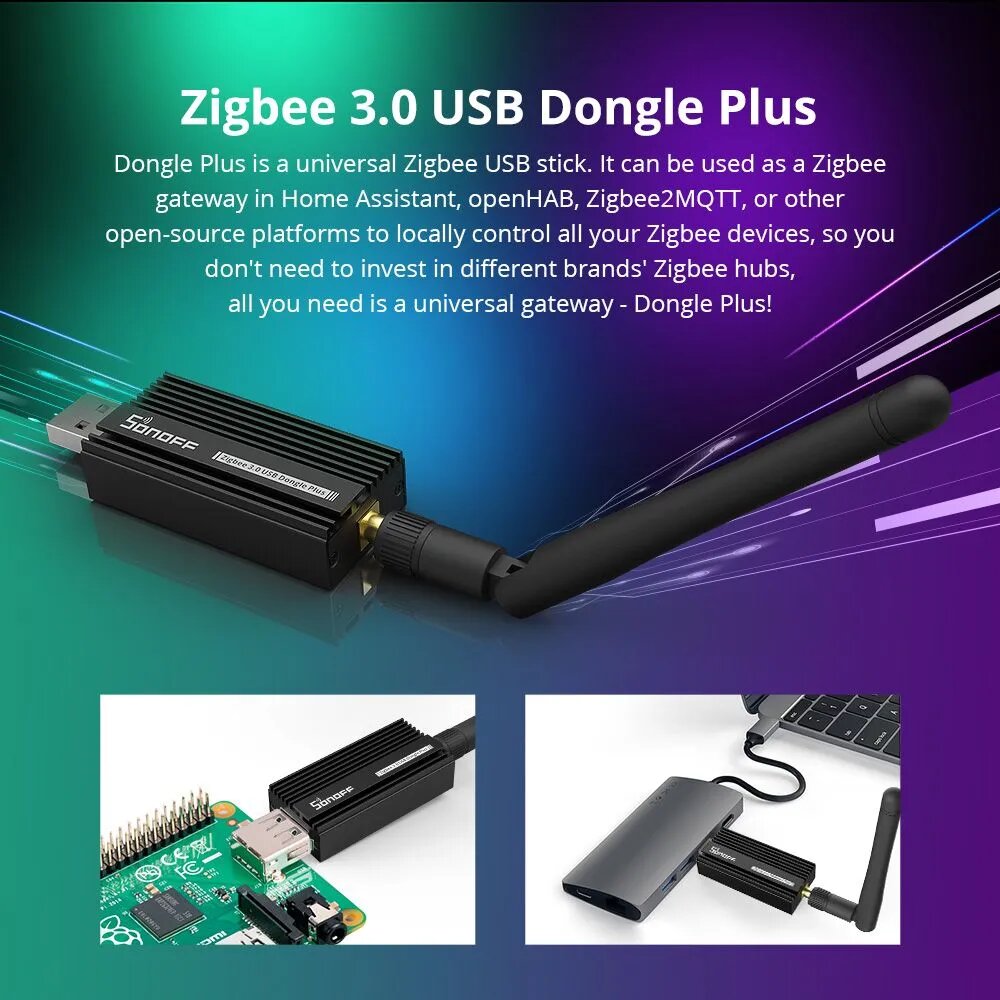 Zigbee координатор (шлюз) Sonoff ZBDongle-E USB Dongle Plus — фото 1