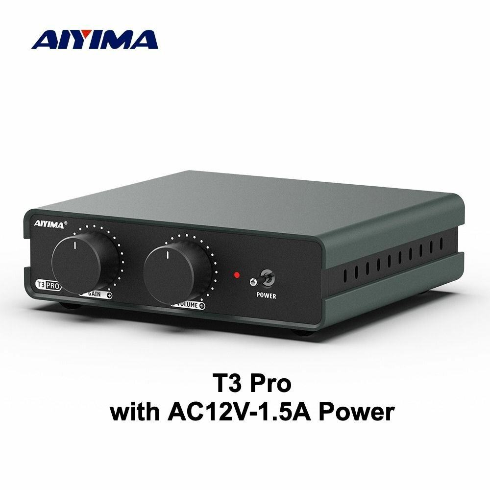 AIYIMA T3 PRO Домашний Аудио проигрыватель Hifi с предусилителем для проигрывателя предусилителя 12 В