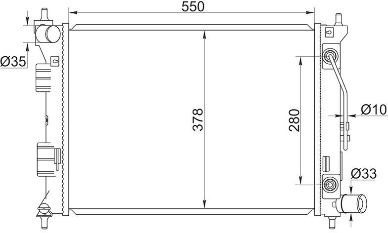 Радиатор SAT ST-01-0026 Hyundai Creta 15-20 / Elantra 10-16