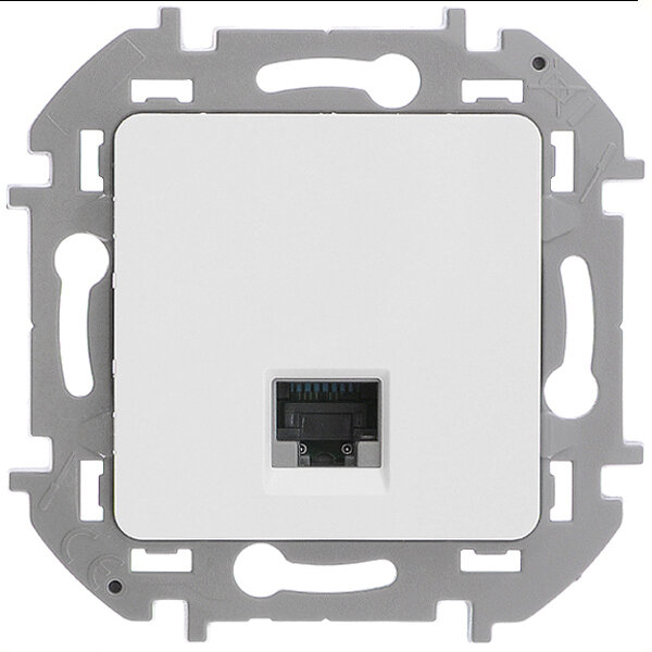 Механизм компьютерной розетки Legrand Inspiria 673825 UTP 1 вход 8 контактов категория 5e с/п белый (4 шт. в наборе)