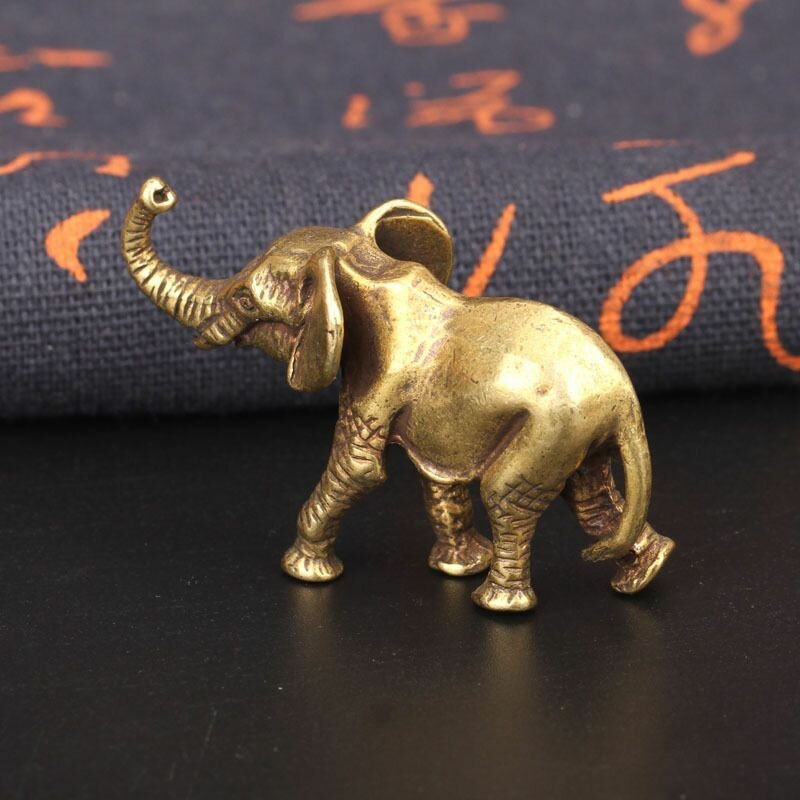 Миниатюрная статуэтка Слон, фигурка Бронзовый Слоник 3х5х2 см 30 г