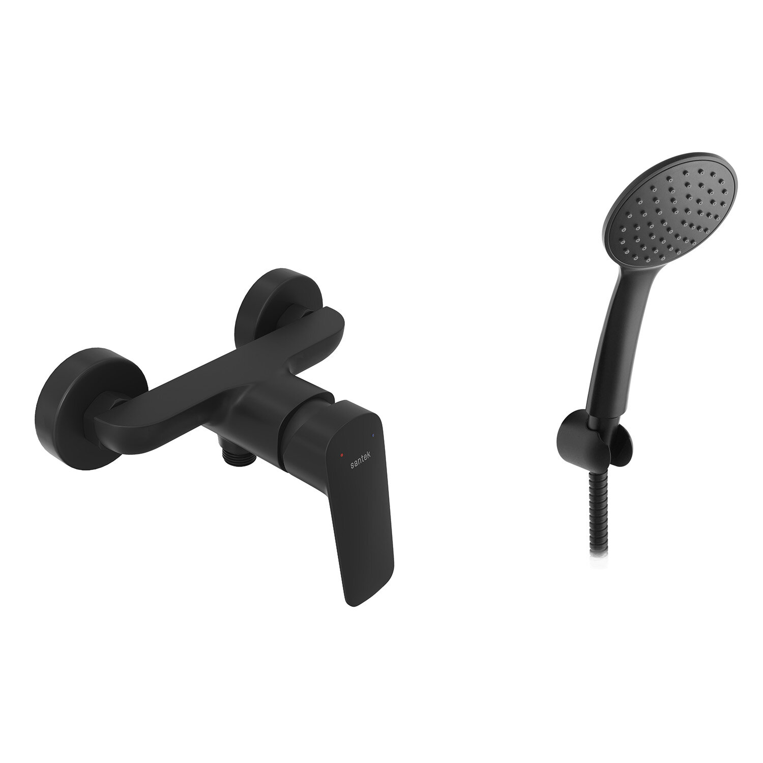 Смеситель для душа Santek Таос с ручным душем, керамический картридж, черный матовый (WH5A20009N001)