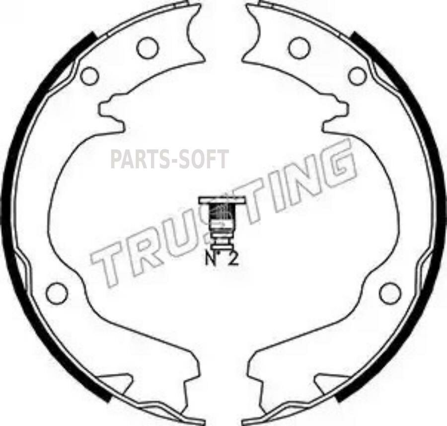 К-т бараб. тормоз. колодок Trusting арт. 110336