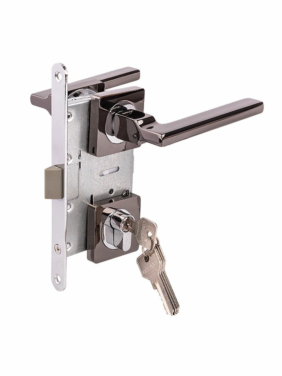 Замок врезной MARLOK 85/5220-ЦМ60 межосевое 85 мм (Тип 4) BN (черный никель)