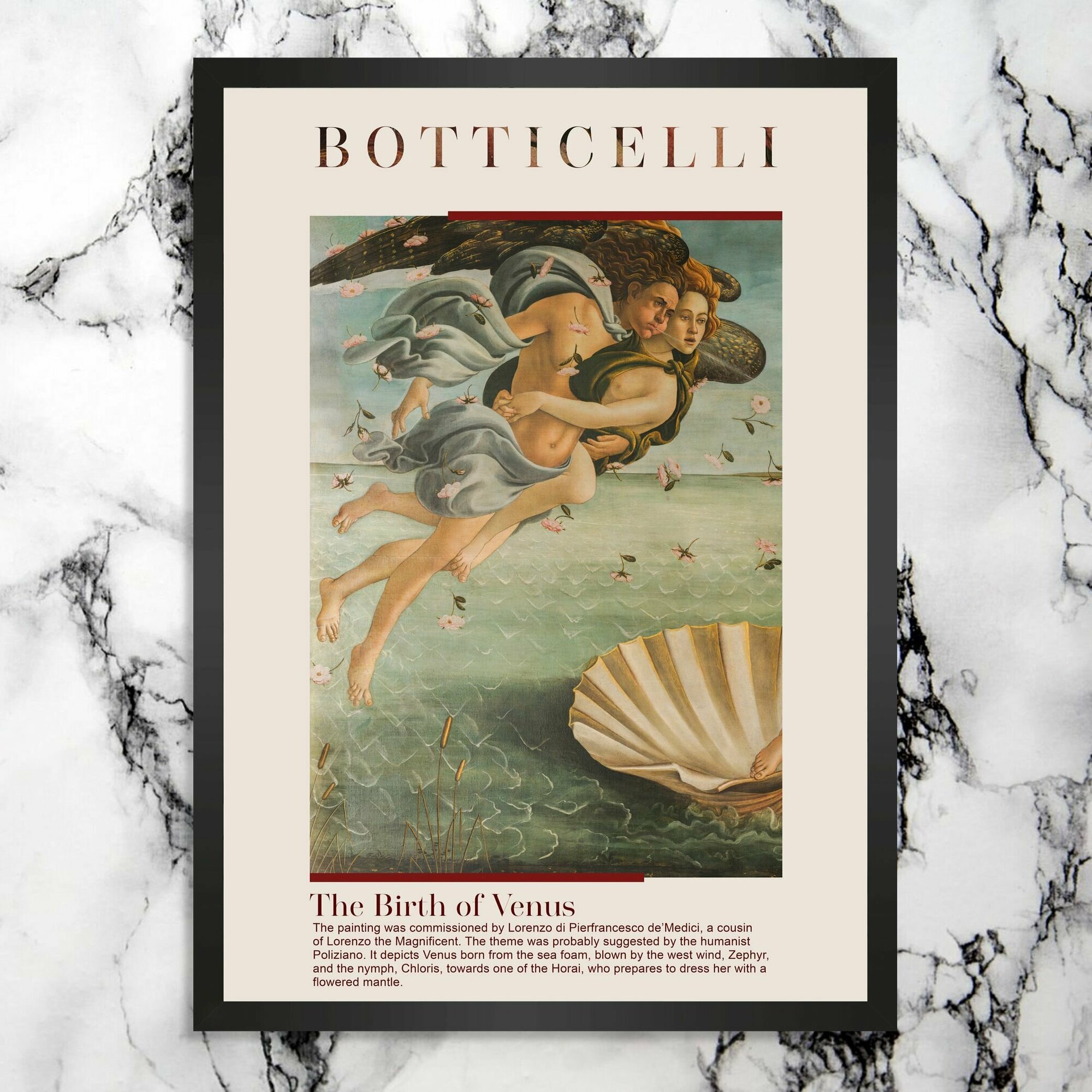 Постер "Рождение Венеры" - Сандро Боттичелли #2 40x50