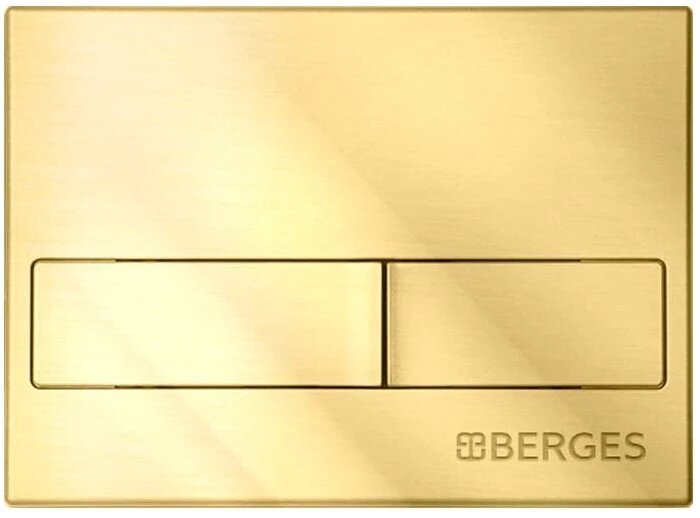 Кнопка смыва Berges Novum L9 040019M для инсталляции, золотой матовый