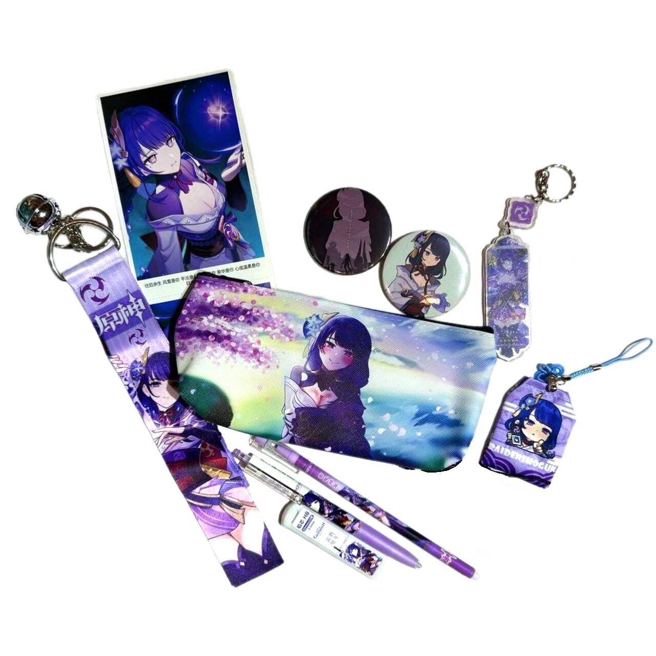 Подарочный набор Genshin Impact Райдэн Raiden 15 в 1 геншин импакт