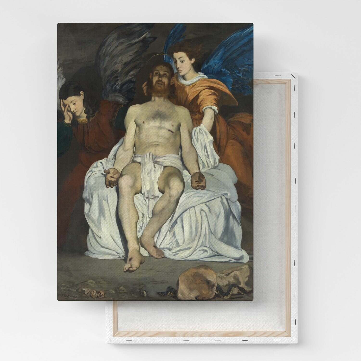 Картина на холсте, репродукция / Эдуард Мане - Dead Christ with Angels / Размер 30 x 40 см