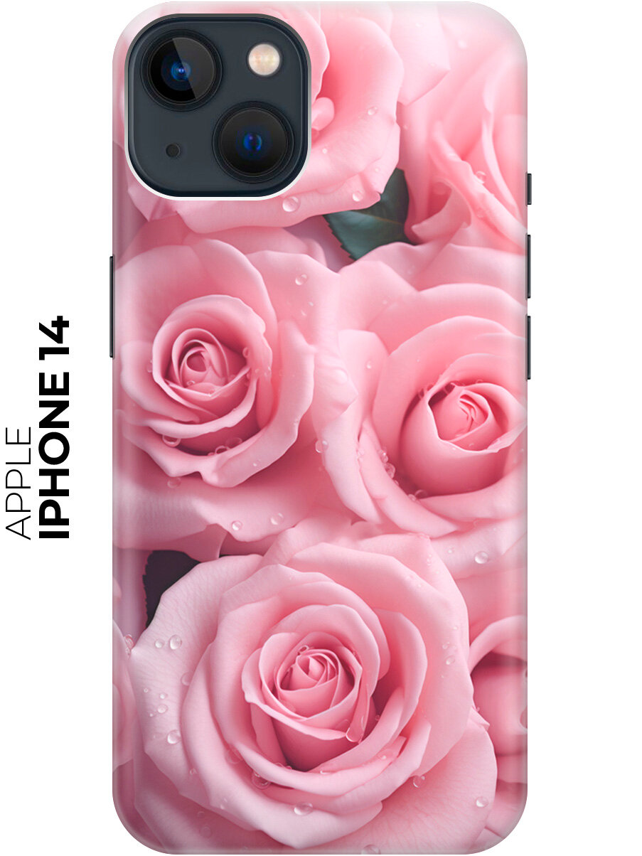 Силиконовый чехол на Apple iPhone 14 / Эпл Айфон 14 с рисунком "Букет роз"