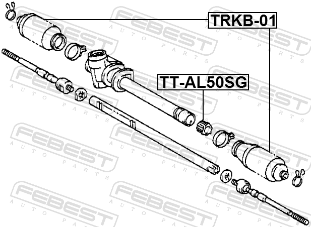 Втулка рулевой рейки Febest TT-AL50SG