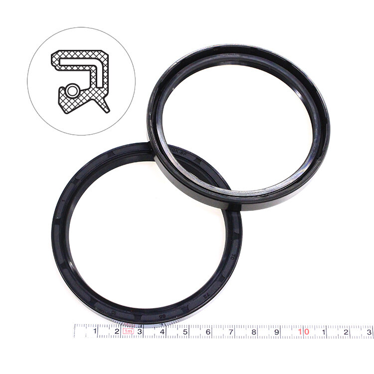 Манжета армированная (Сальник) 72х85х10 (тип 2 / TC) 70NBR (упаковка 2 шт.)