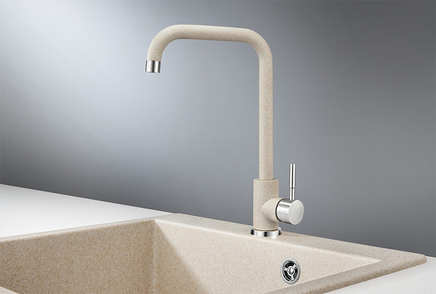 Смеситель для кухонной мойки GRANULA Standart ST-4033, пирит