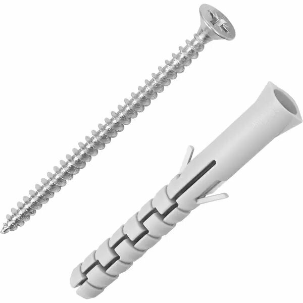 Дюбель потайной Standers PND L 10x80 мм, с шурупом 6x90 мм, нейлон, 10 шт.