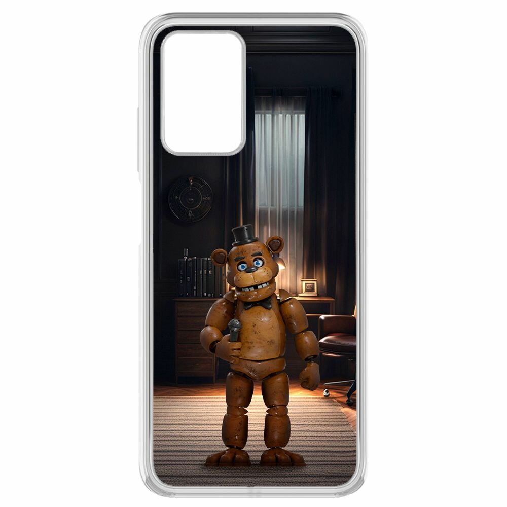 Чехол-накладка Krutoff Clear Case фнаф - Медведь Фредди для Xiaomi Redmi 10