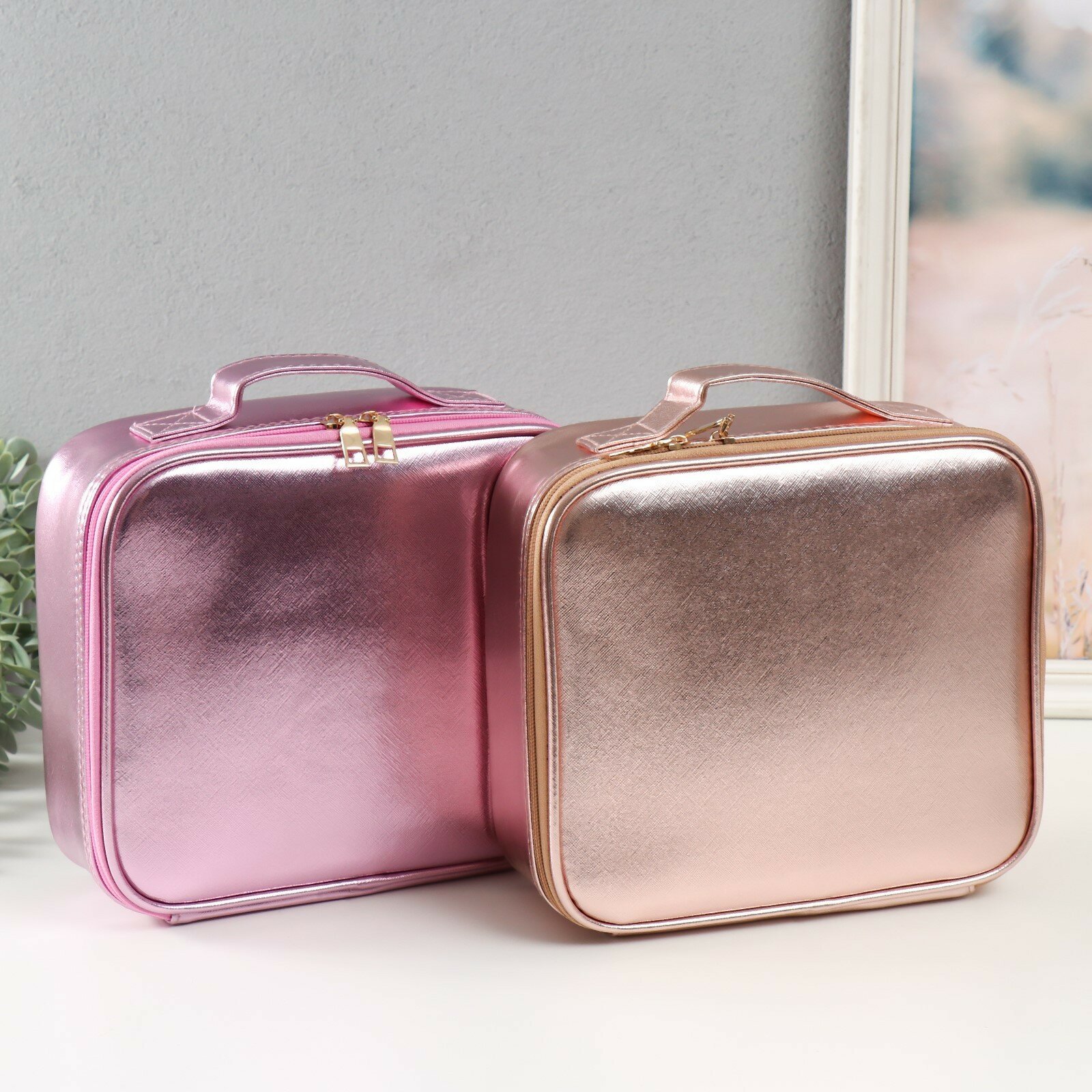 Шкатулка для украшений, косметики «Сумочка. Сияние», искусственная кожа, 26×24×9 см, микс