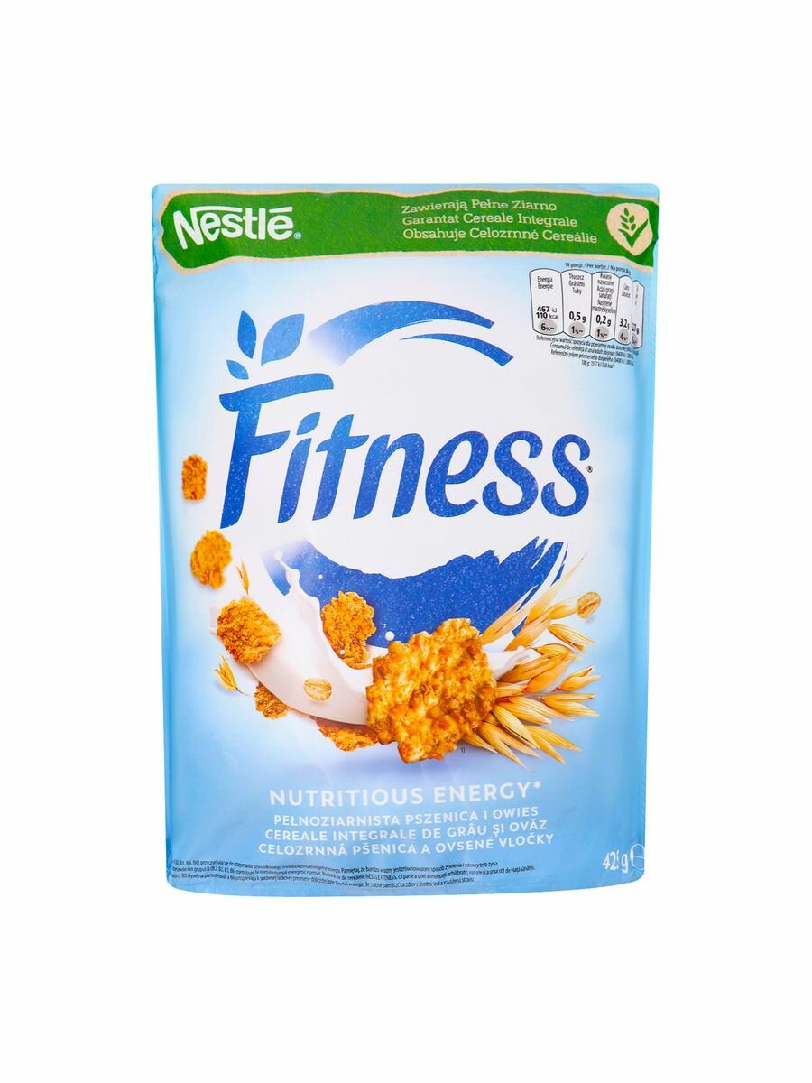 Хлопья Nestle Fitness Original, 425 г из цельной пшеницы