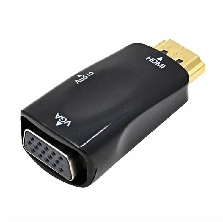 Адаптер переходник с конвертером HDMI (M) - VGA (F) + jack 3,5