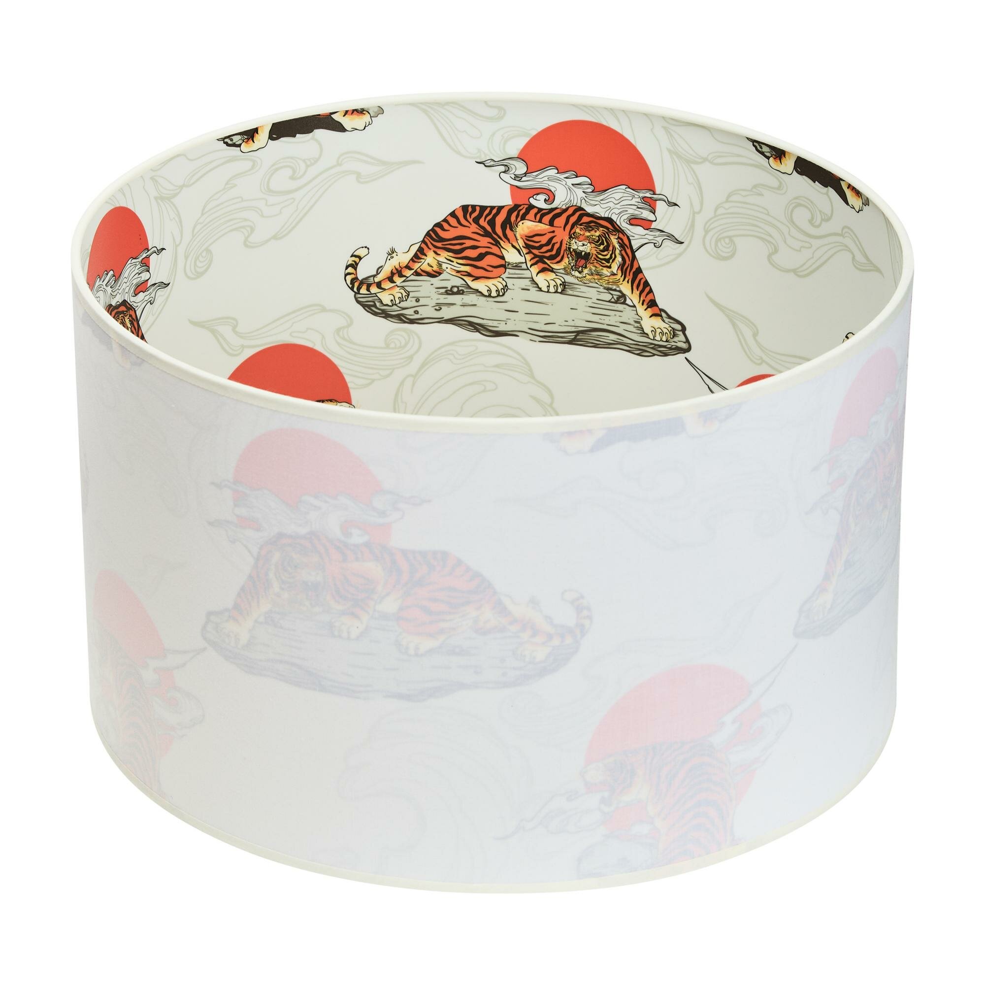 Абажур для торшера 40 см с рисунком «Крадущийся тигр» RAZSVET RZ-4040-1-R03