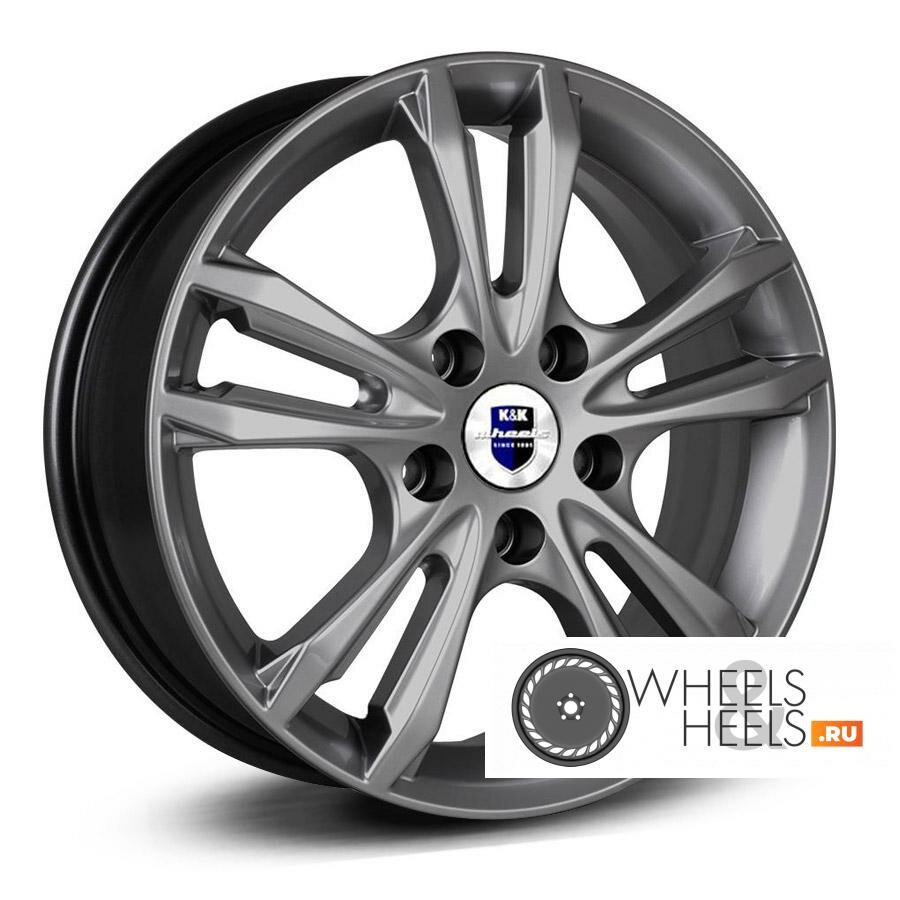 Диск автомобильный литой КиК Samara 16x6 4x108 et47.5 dia63.35 Антрацитовый