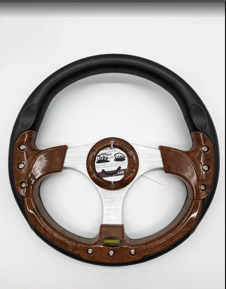 Универсальный гоночный руль для автомобиля 350 мм wood look