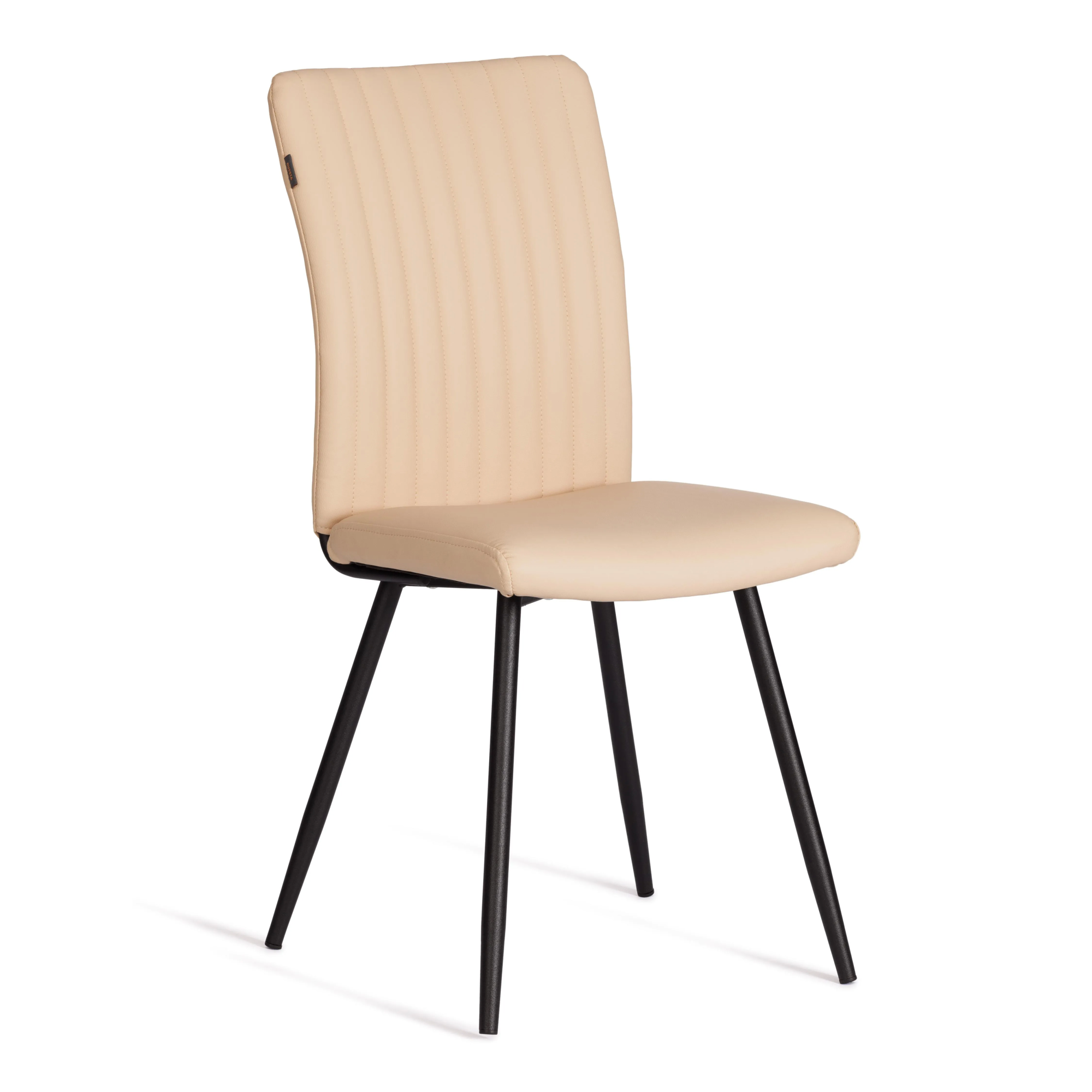 Стул обеденный Monte Carlo Tetchair бежевый, экокожа и металл, мягкое сиденье, без подлокотников