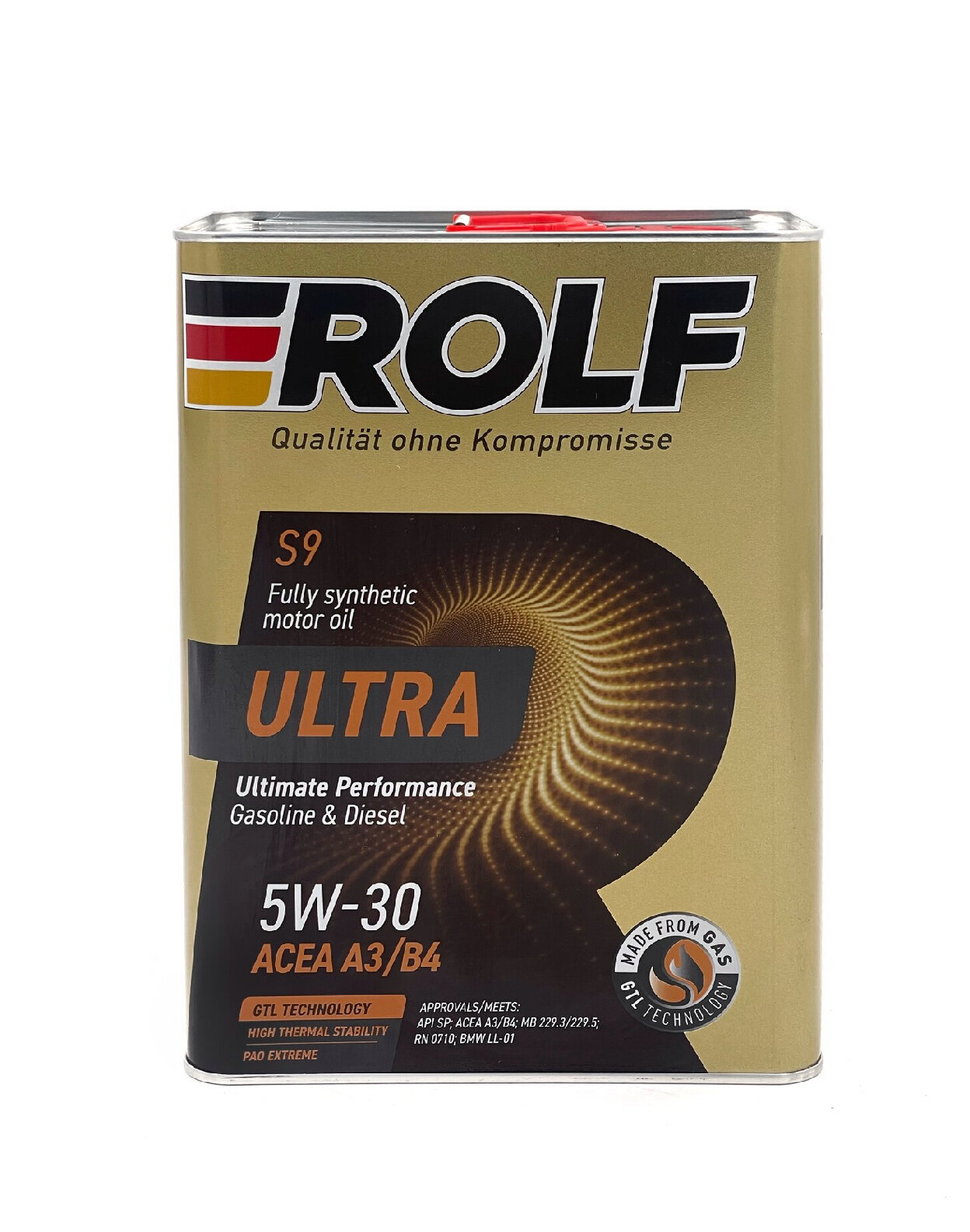 Масло моторное Rolf S9 Ultra A3/B4 5w-30, 4 литра, синтетическое