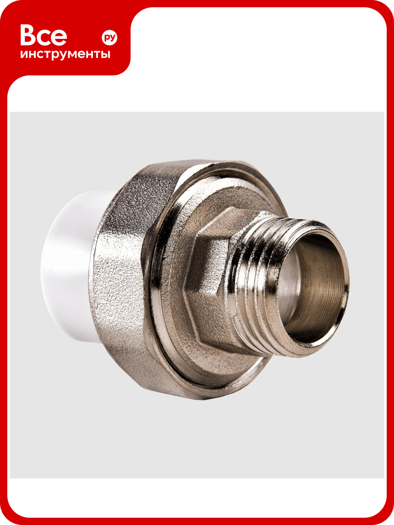 Комбинированная муфта РВК разъемная, раструбная ПП D63-2 НР 020579